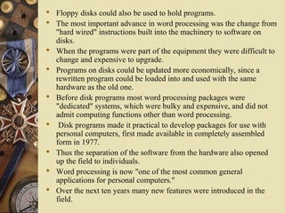 word processing history | PPT