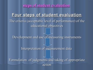 Lecture 7. student evaluation | PPT
