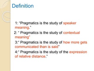 Lecture 7 semantics and Pragmatics | PPTX