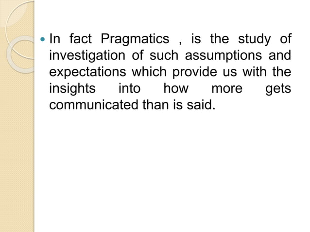 Lecture 7 semantics and Pragmatics | PPTX
