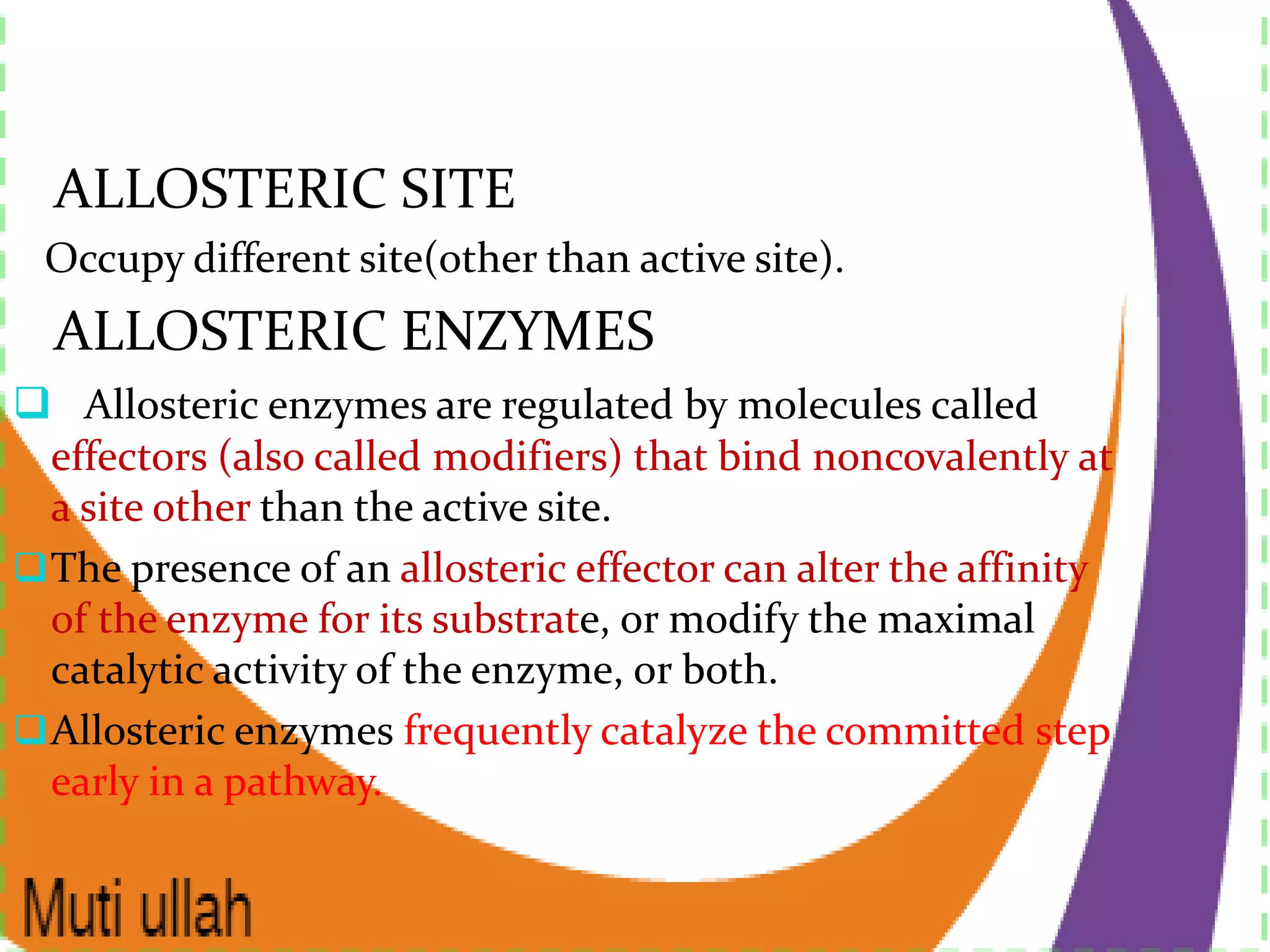 regulation of enzyme activity | PPTX
