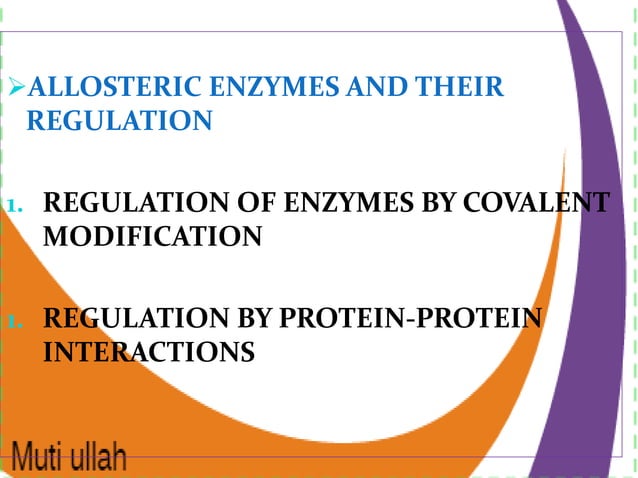 regulation of enzyme activity | PPTX
