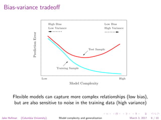 Modeling Social Data, Lecture 7: Model complexity and generalization | PPT