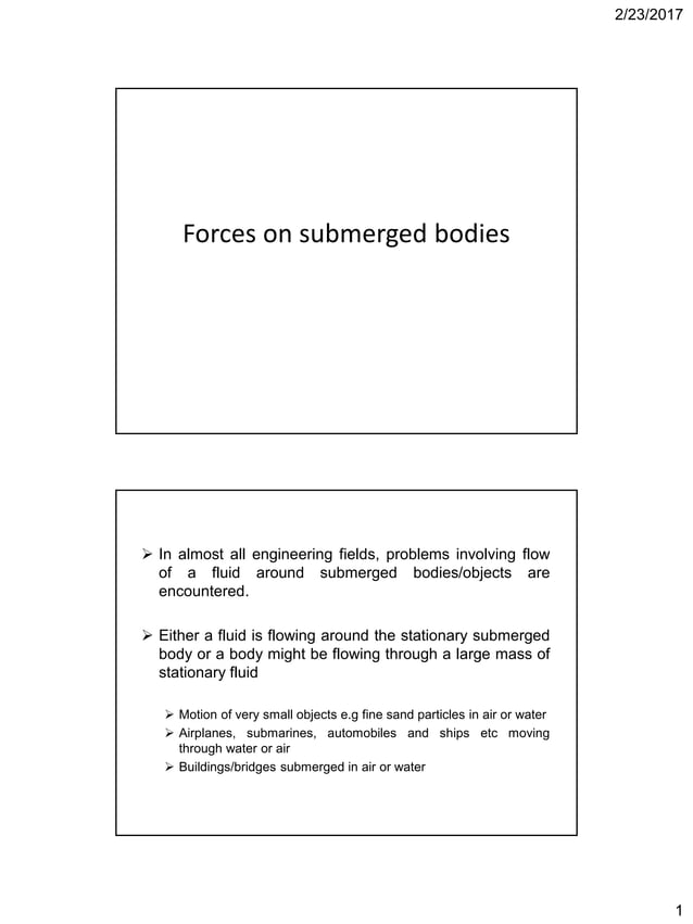 What are Submerged Bodies | PDF