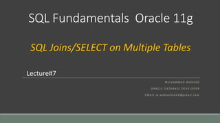 SQL Joins - Oracle SQL Fundamentals | PPT