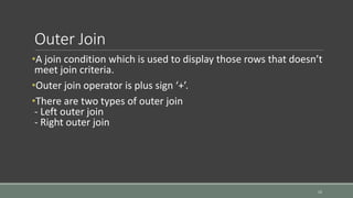 SQL Joins - Oracle SQL Fundamentals | PPT