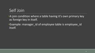 SQL Joins - Oracle SQL Fundamentals | PPT
