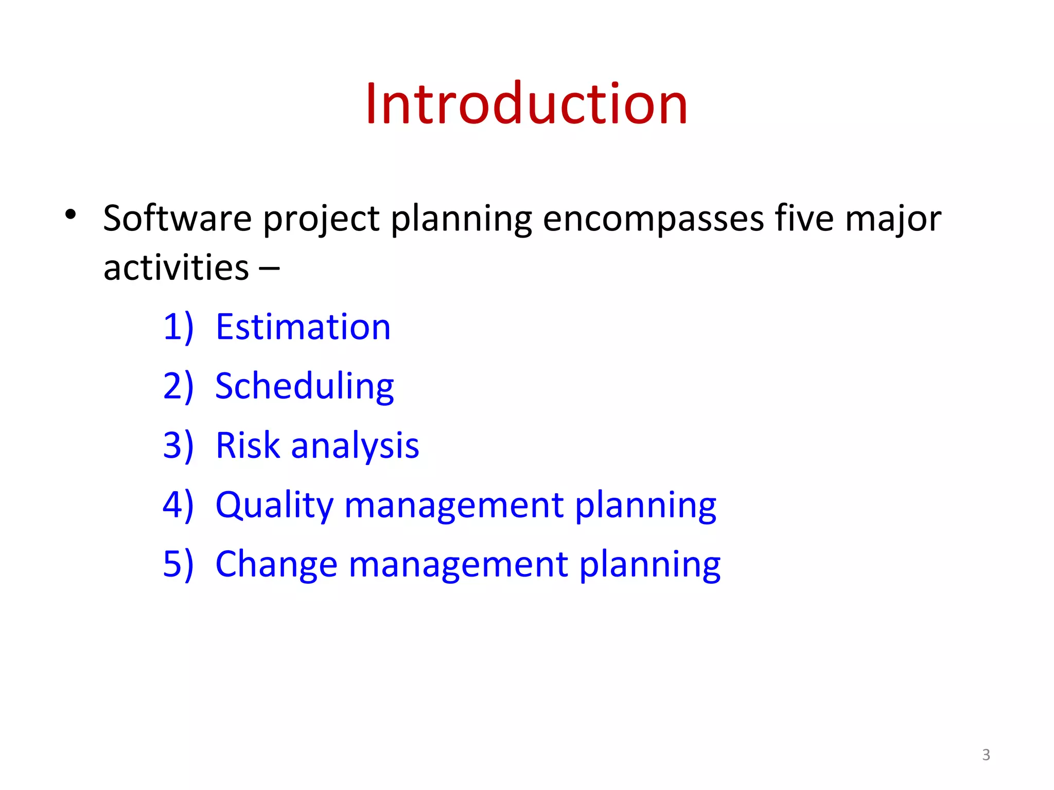Software Engineering (project Planning & Estimation) | Ppt