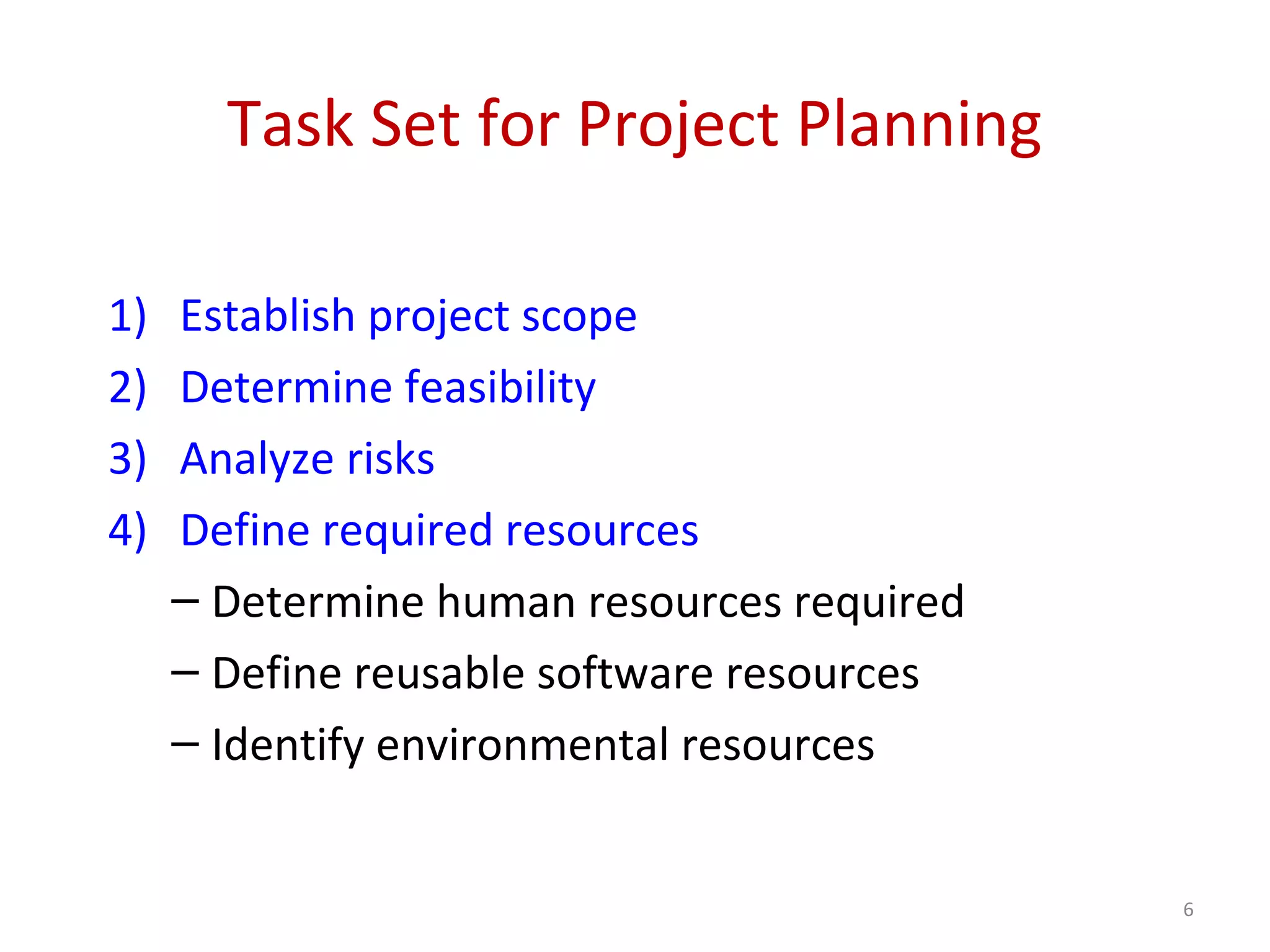 Software Engineering (Project Planning & Estimation) | PPT