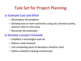 Software Engineering (Project Planning & Estimation) | PPT