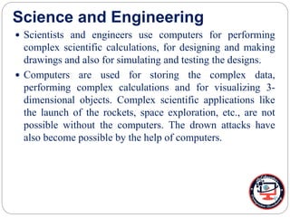 computer and their application | PPTX
