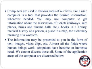 computer and their application | PPTX