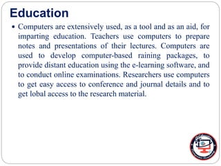 computer and their application | PPTX