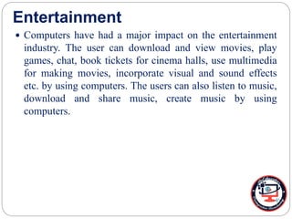computer and their application | PPTX