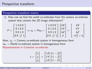 Lecture 7 (Digital Image Processing) | PPT