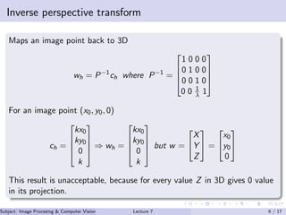 Lecture 7 (Digital Image Processing) | PPT