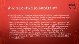 Basic functions of light in film production | Film Academy | PPTX