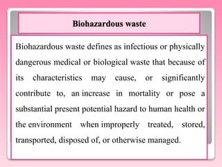 lecture 7.Types of biological wastes | PPTX