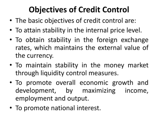 Credit Control and Methods of Credit Control | PPTX | Interest Rates ...