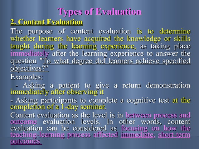 lecture 7. measuring outcomes student evaluation.ppt