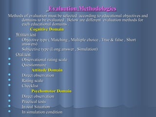 lecture 7. measuring outcomes student evaluation.ppt