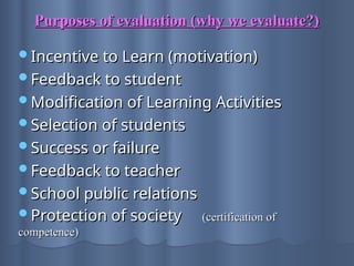 lecture 7. measuring outcomes student evaluation.ppt