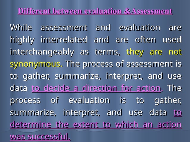 lecture 7. measuring outcomes student evaluation.ppt