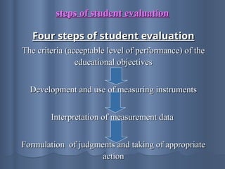 lecture 7. measuring outcomes student evaluation.ppt