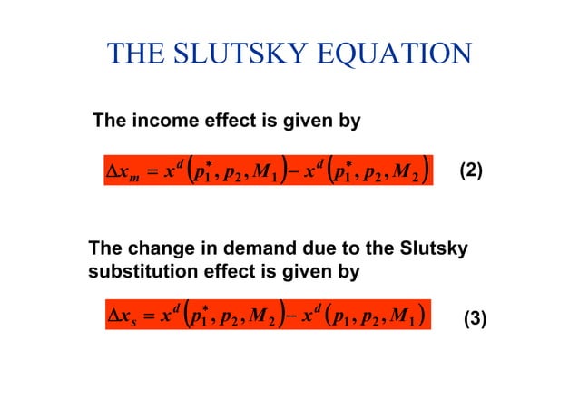 Income and substitution effect in economics | PPT
