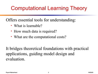 Computational Learning Theory (powerpoint) | PPT