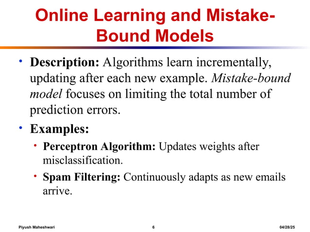 Computational Learning Theory (powerpoint) | PPT