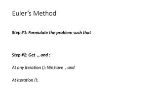 Euler's Method for Solving ODEs in .pptx