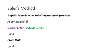 Euler's Method for Solving ODEs in .pptx