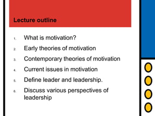 Motivation and leadership in management. | PDF