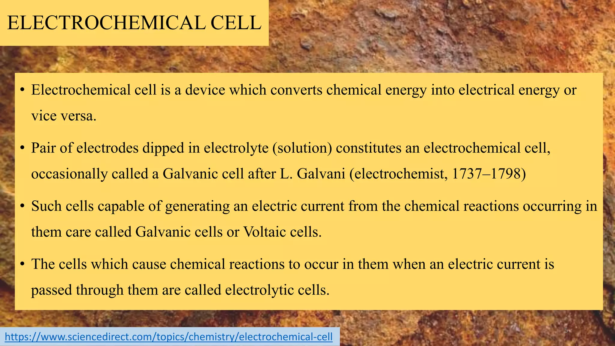 Types of Electrochemical Cells | PPTX