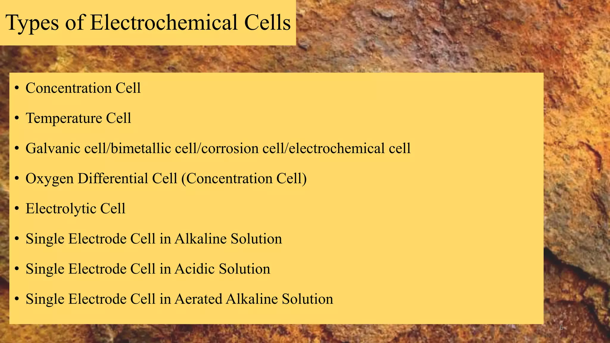 Types of Electrochemical Cells | PPTX