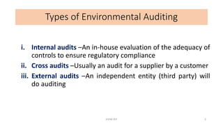Lecture 7-8, (Types of Auditing).pdf environmental | PDF