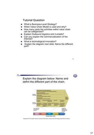 Lecture 7 (business-level strategy and the value chain model) | PDF