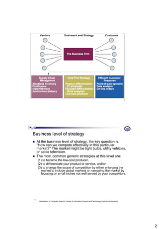 Lecture 7 (business-level strategy and the value chain model) | PDF ...