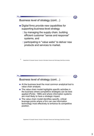 Lecture 7 (business-level strategy and the value chain model) | PDF