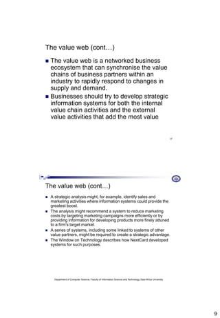 Lecture 7 (business-level strategy and the value chain model) | PDF | Internet | Computing