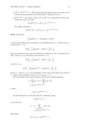 Lecture7 channel capacity | PDF