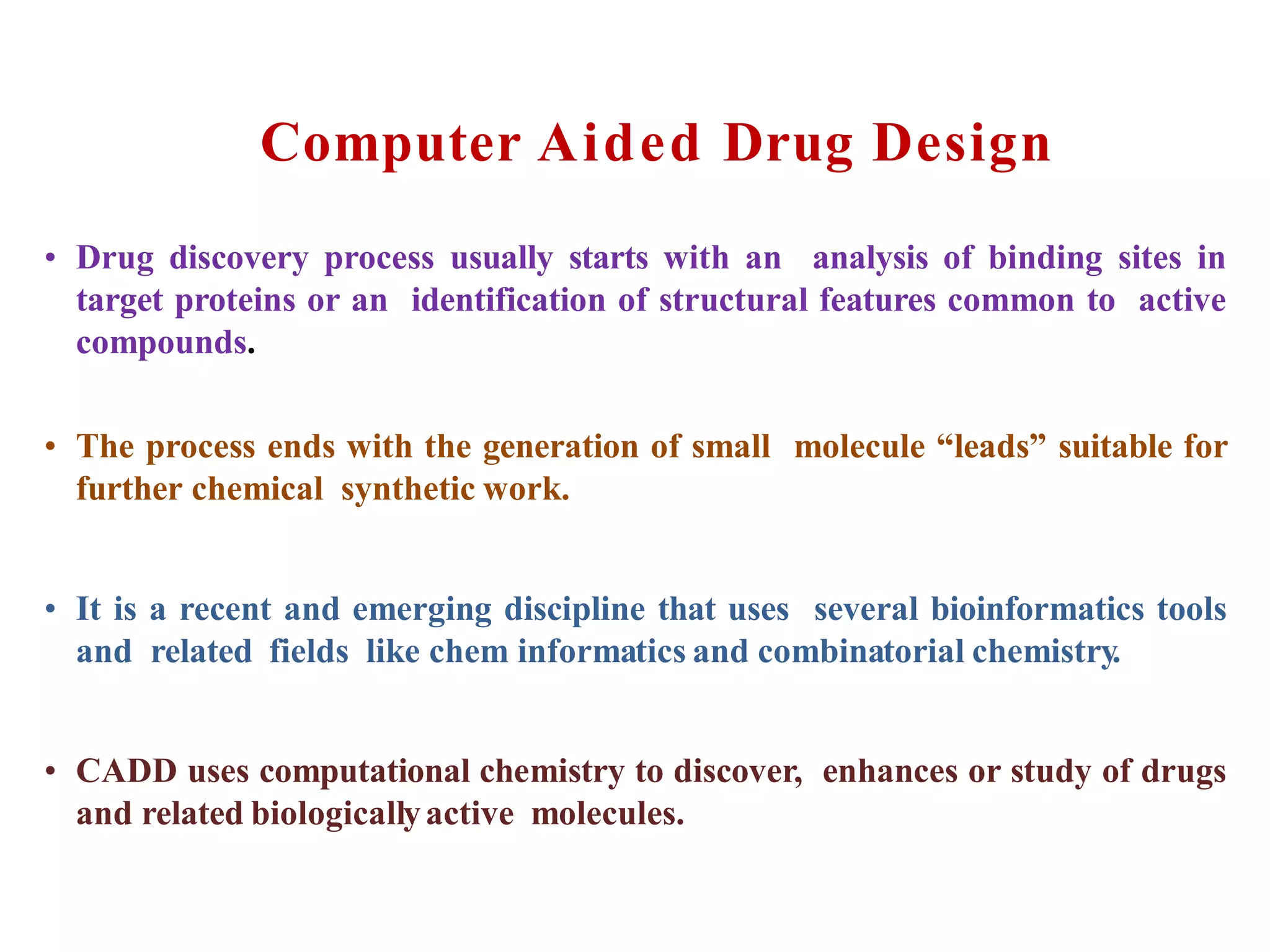 Lecture 7 computer aided drug design | PDF