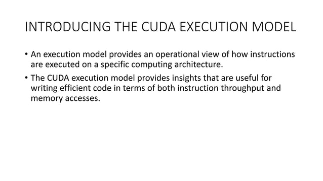 Lecture 7 Cuda Execution Model Ppt 5626