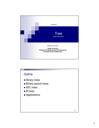 Lecture7 data structure(tree) | PDF