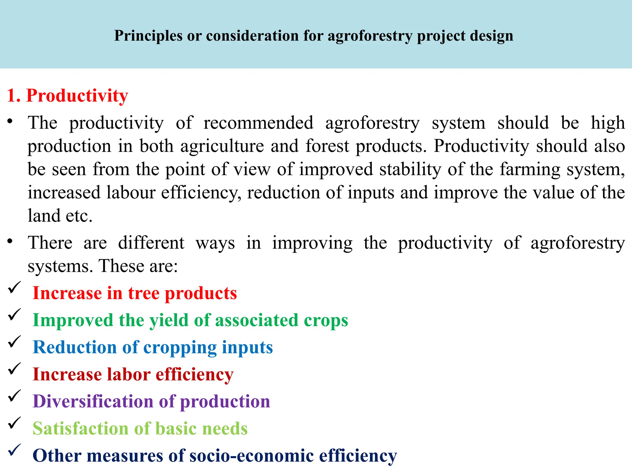 Lecture 7 - Diagnosis and Design of an Agroforestry system .pptx