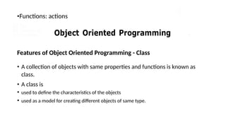 Comprehensive Introduction to Object Oriented Programming Concepts and ...