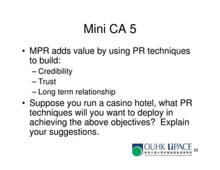 COMM6026 Lecture 7 - how mpr add value and mpr planning | PPT
