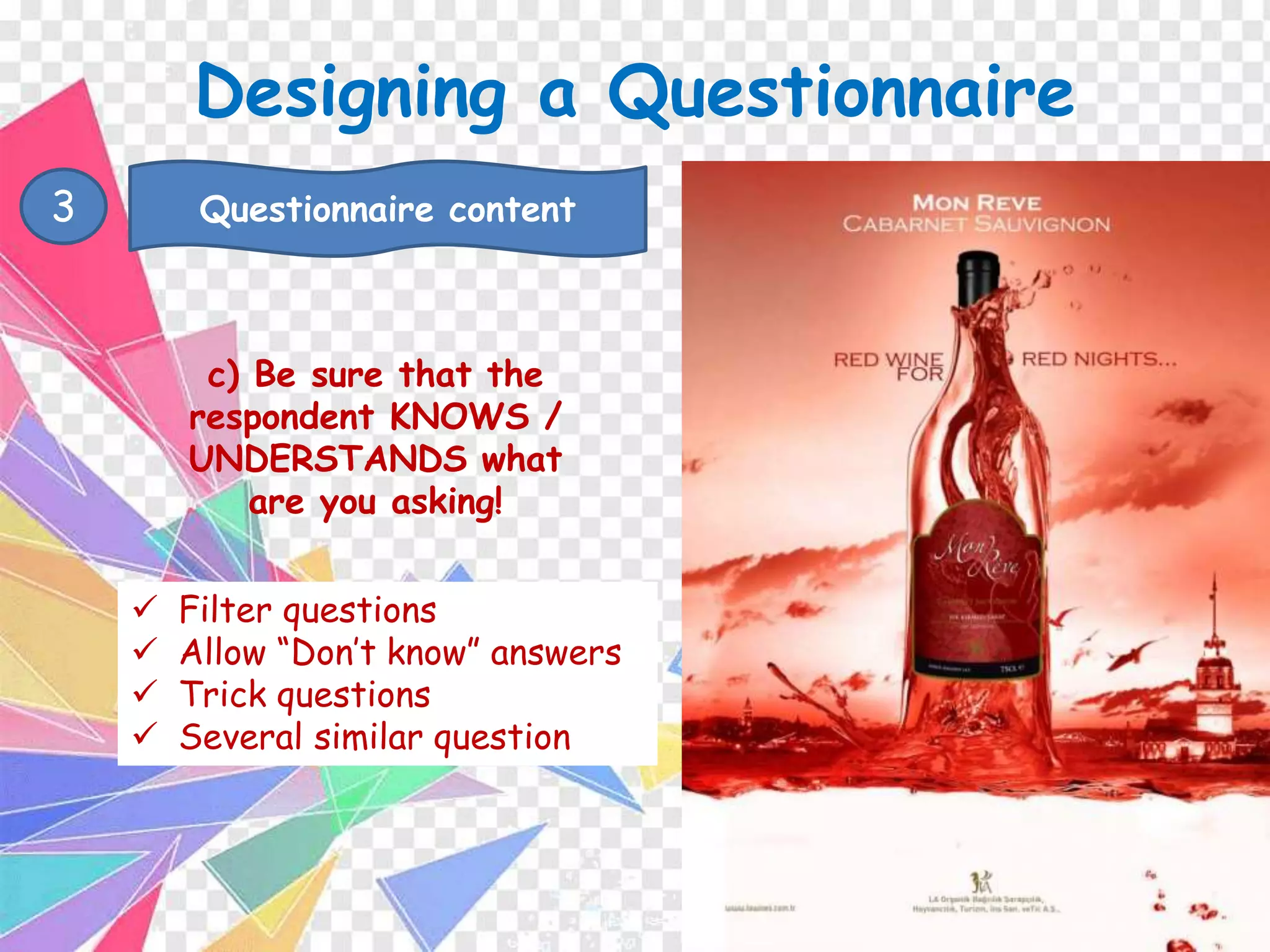 Lecture 5 Marketing research -Questionnaire | PPT