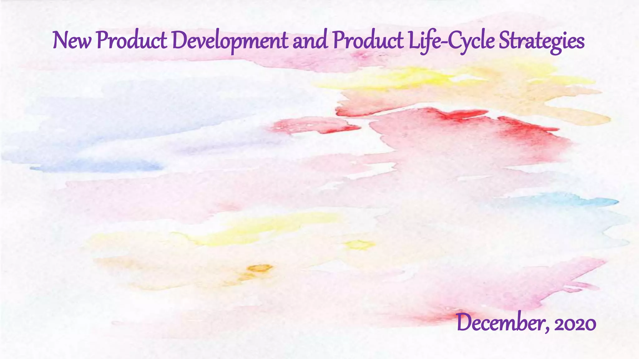 Lecture 7 New Product Development and Product Life Cycle strategies | PPTX